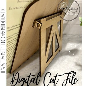 Cutting Board Cookbook Holder - Mom's Kitchen Cookbook Stand SVG ...