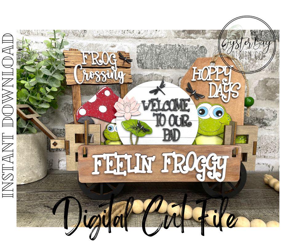 Frog Tiered Tray Insert SVG, Frog Theme Tiered Tray Insert SVG, Frog ...
