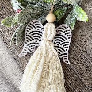 Angel Ornament SVG Angel Wings for Macrame Christmas - Etsy
