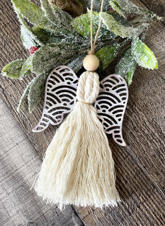 Angel Ornament SVG Angel Wings for Macrame Christmas - Etsy