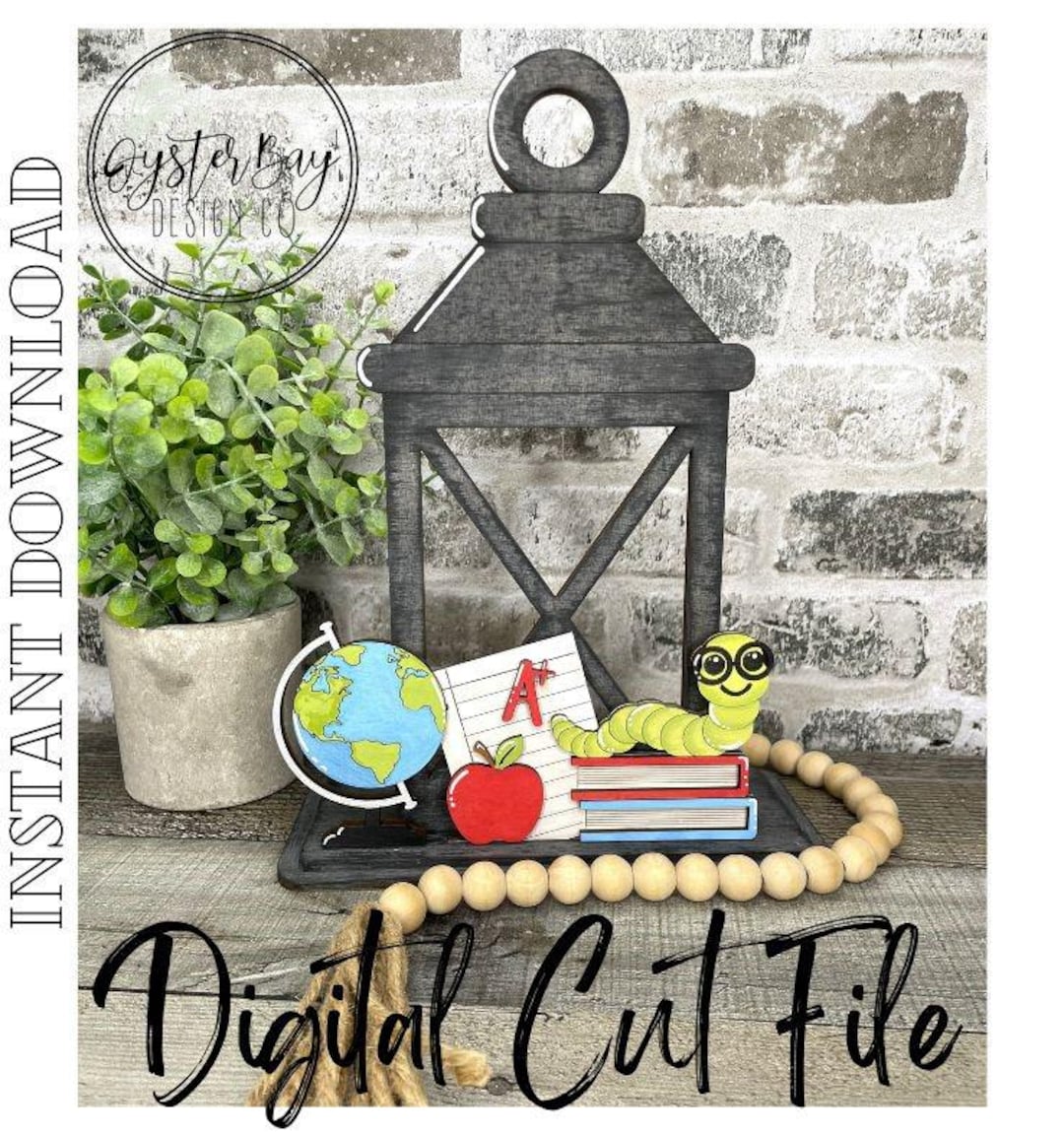 School Lantern Insert, Back to School Lantern Votive Interchangeable ...