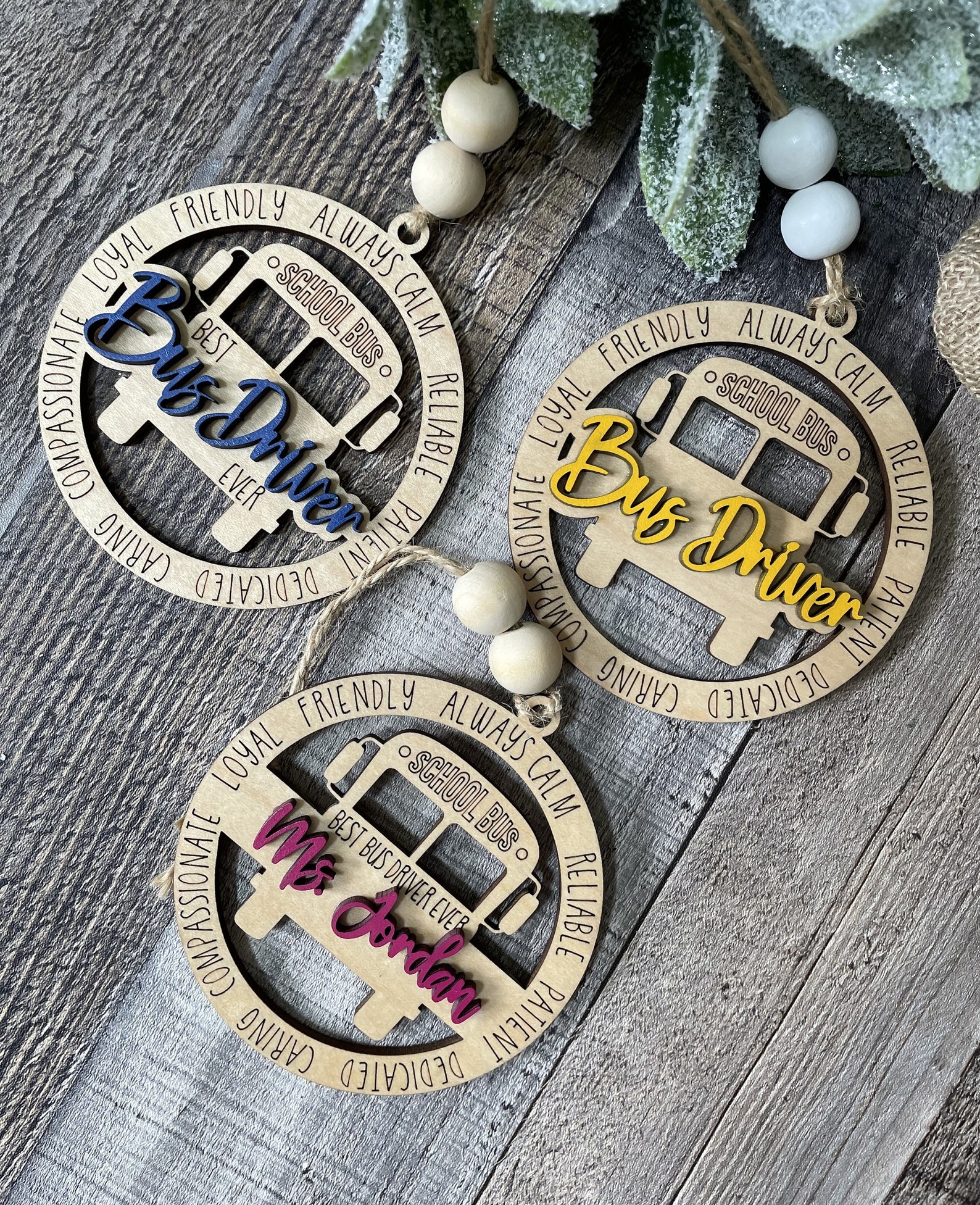Bus Driver Ornament SVG Best Bus Driver Ever Ornaments - Etsy