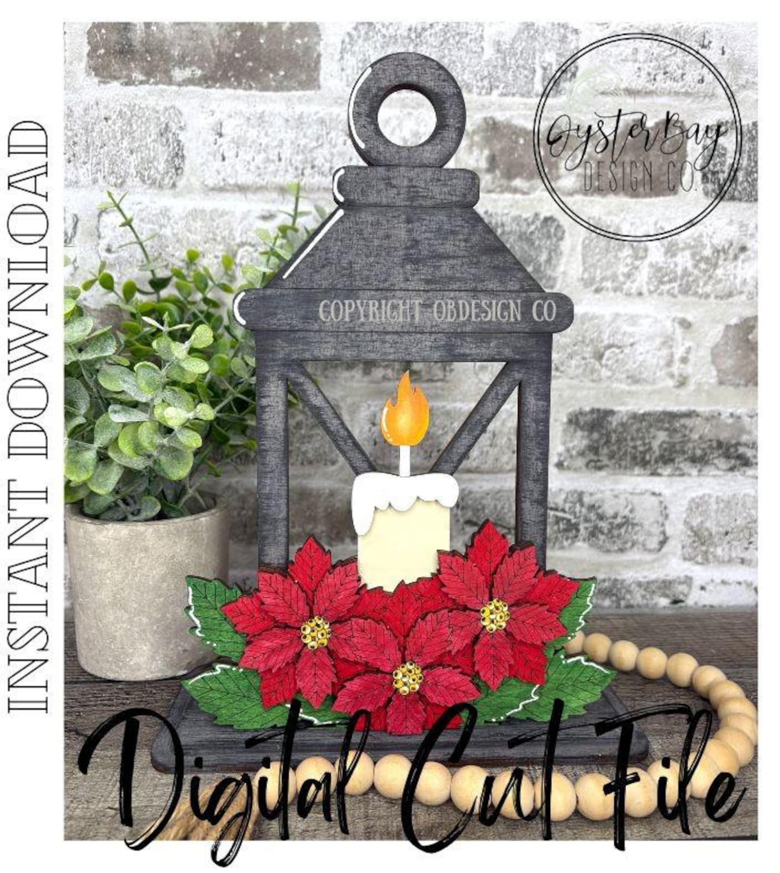 Poinsettia Lantern Insert, Poinsettia Interchangeable Insert SVG Only ...