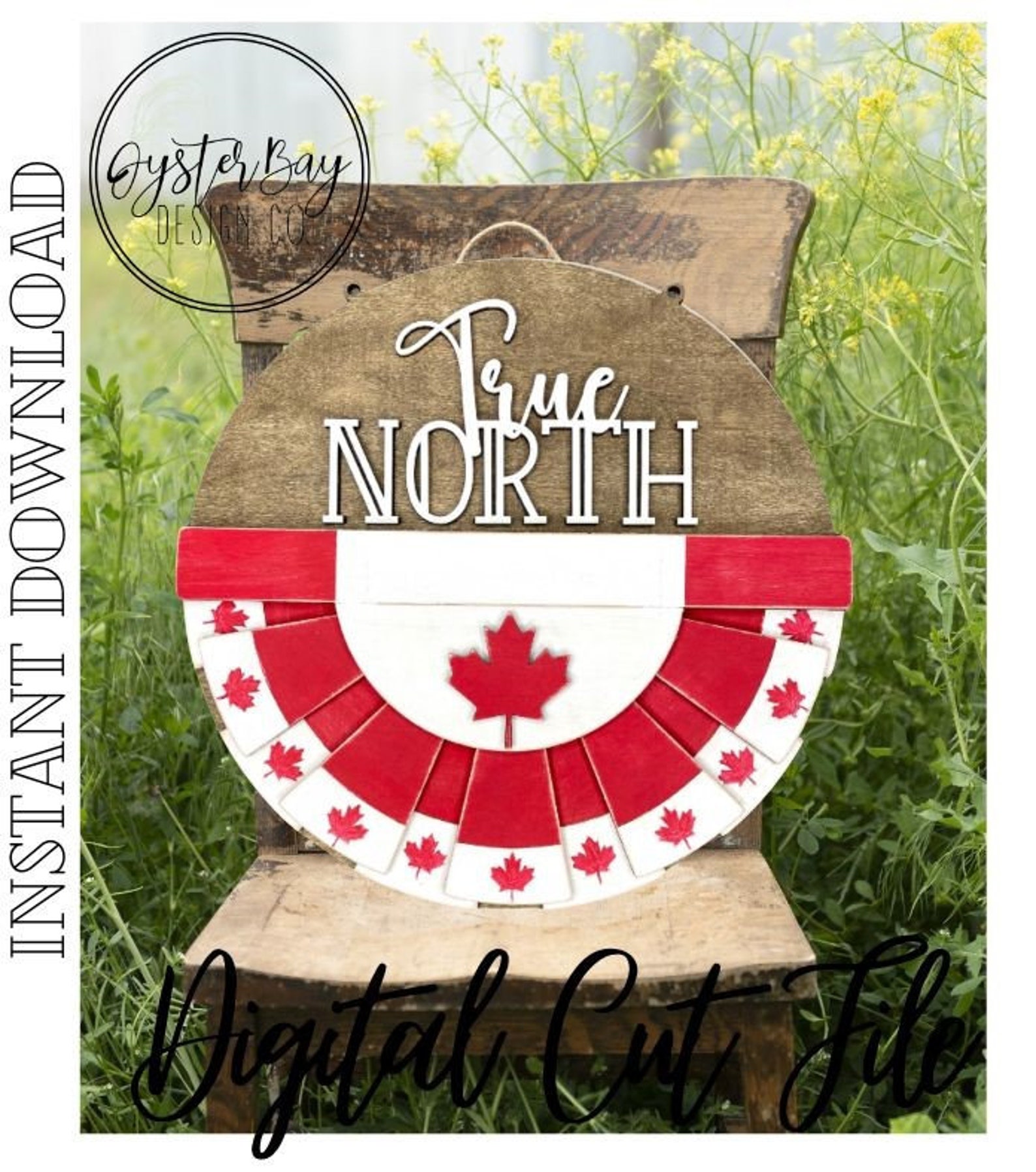 Canadian Flag Bunting Door Hanger, Canada Day Door Decor, Patriotic ...