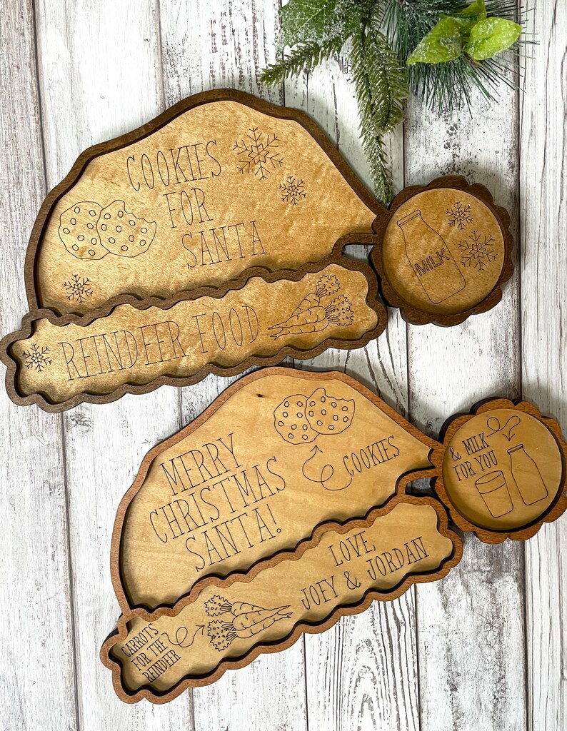 Cookies for Santa Tray, Merry Christmas Santa Tray, Holiday Cookies ...