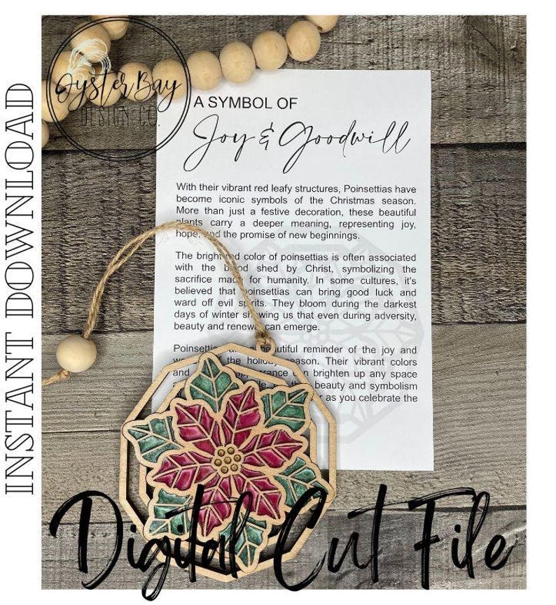 A Symbol of Joy and Goodwill Poinsettia Ornament, Poinsettia Ornament ...