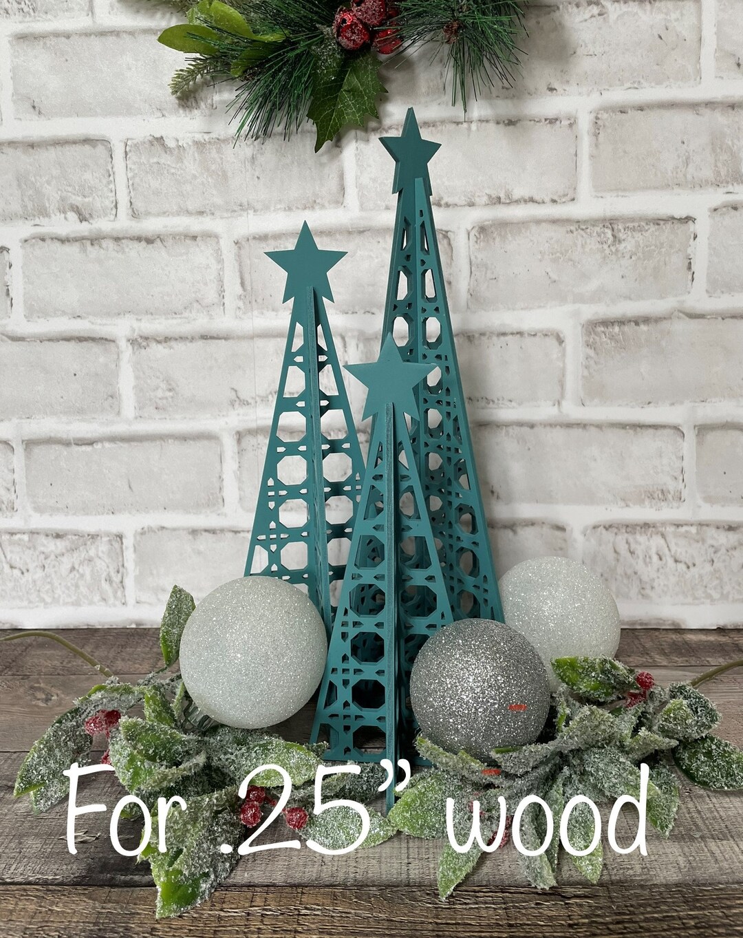Chevron Christmas Tree SVG, Laser Cut File, Rustic Farmhouse Decor ...