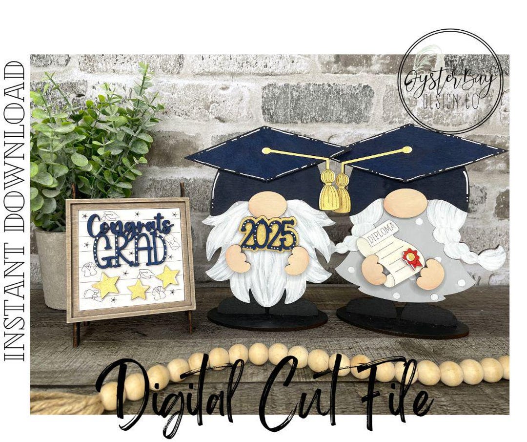 Graduation Insert File for Standing Gnome Interchangeable, Graduation ...