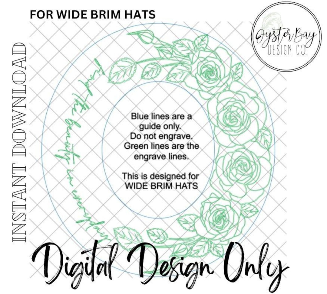Roses Find the Beauty in Everyday Wide Brim Hat Design - Digital Design ...