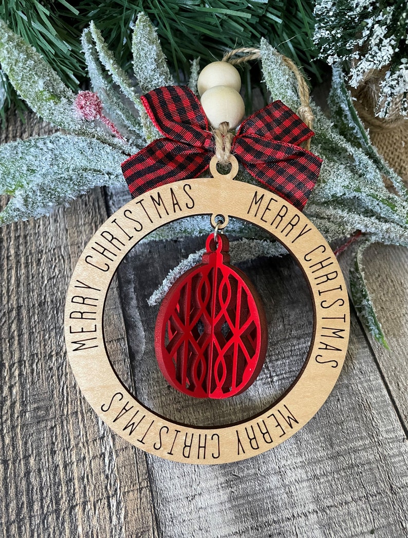 Dangle Ornament Merry Christmas Reindeer Stocking 3D - Etsy