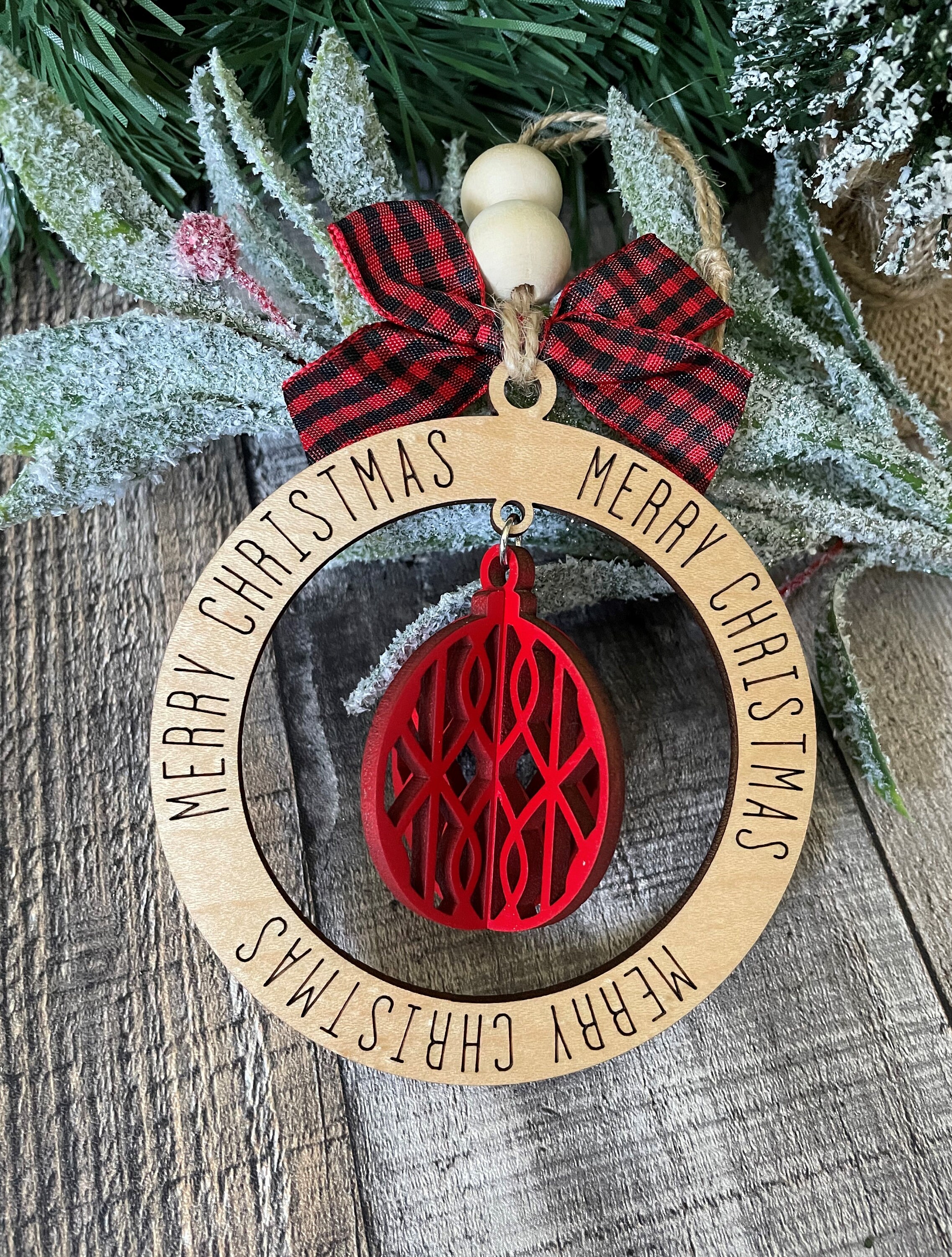 Dangle Ornament Merry Christmas Reindeer Stocking 3D - Etsy