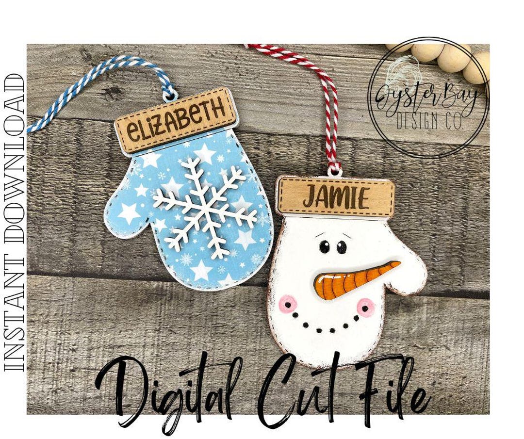 Mitten Ornament SVG, Christmas Ornaments, Mitten Ornament, Winter ...