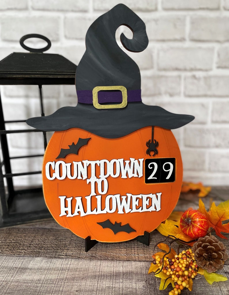 Pumpkin Witches Hat Countdown Calendar Perpetual Countdown - Etsy