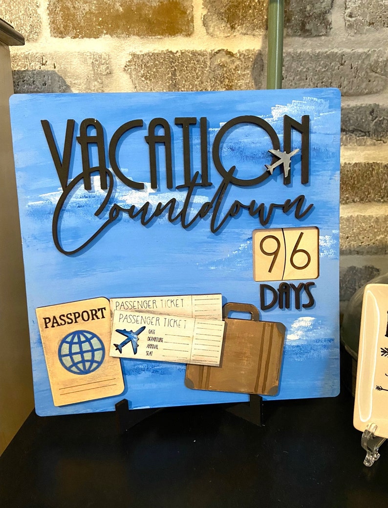 Vacation Countdown Calendar Perpetual Countdown Calendar - Etsy