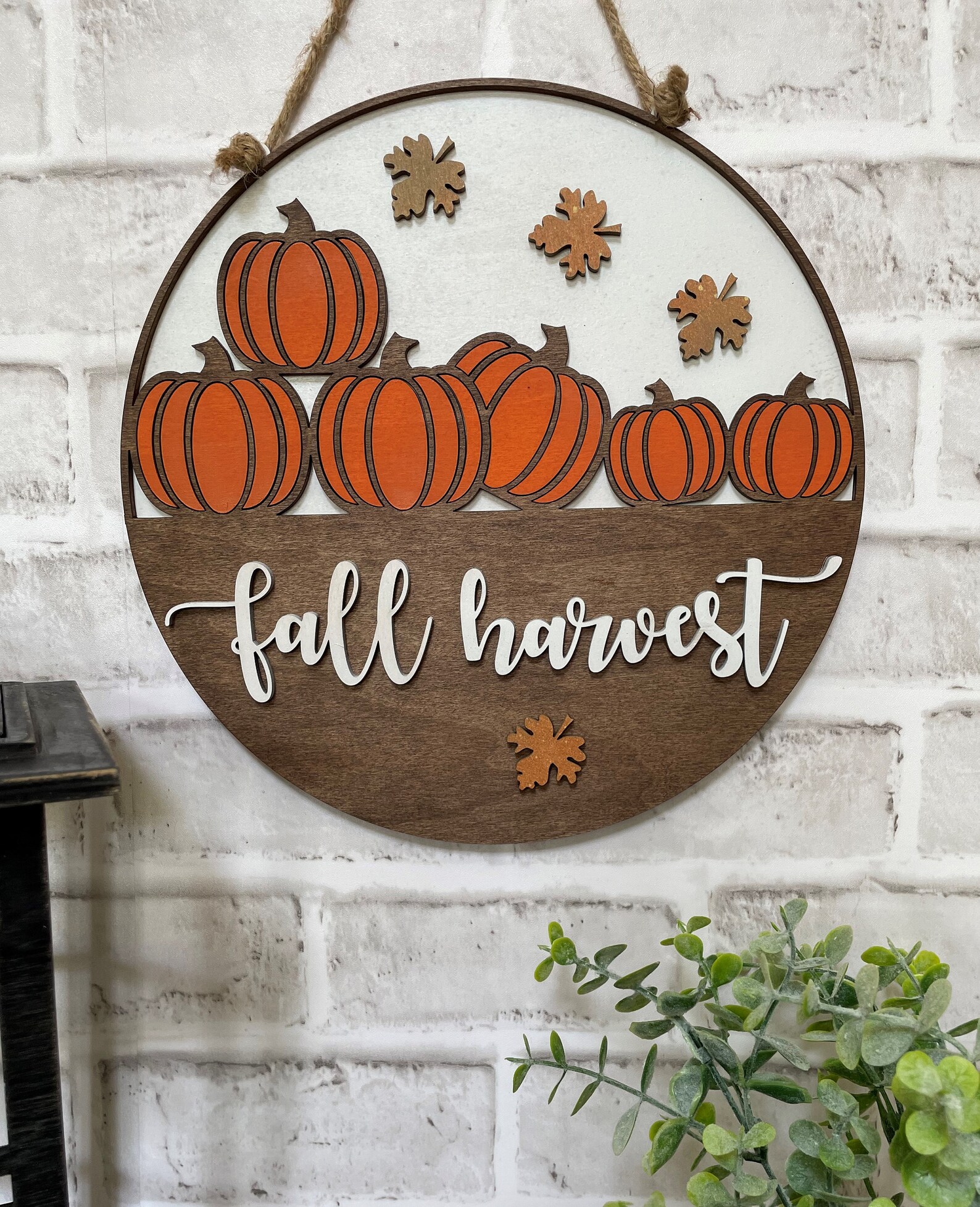 Fall Harvest Pumpkin Door Hanger Laser Cut File (digital File) - Etsy