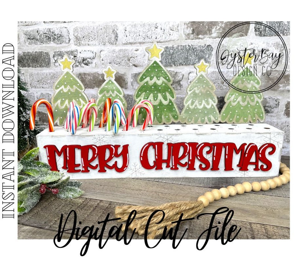 Candy Cane Christmas Count Down Calendar With Optional Tree Back, Candy ...