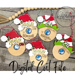 Santa Cam - Elf Surveillance Ornament SVG, Santa Elf Christmas ...
