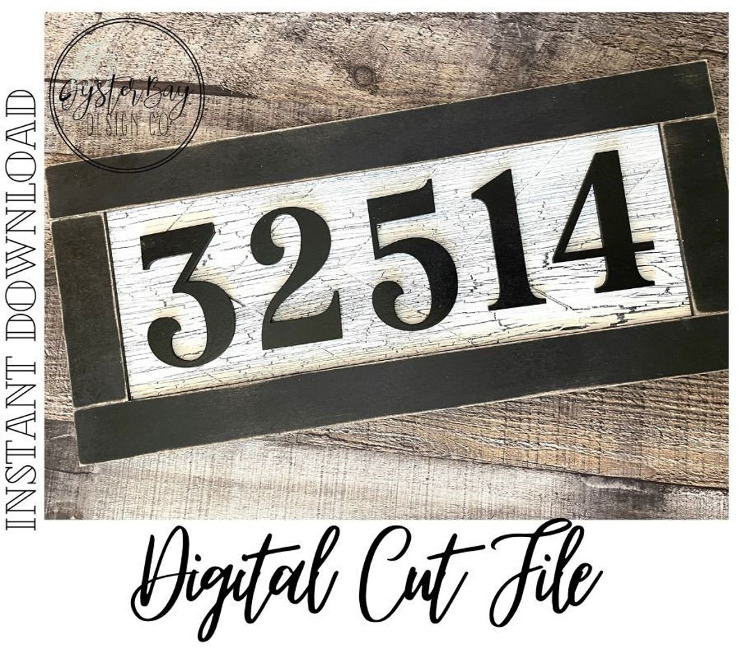 Horizontal Interchangeable Address Plaque Holder Only SVG ...