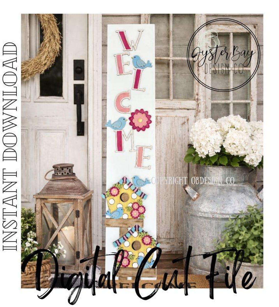 Spring Birdhouses Porch Leaner SVG File: Spring Laser Cut Design ...