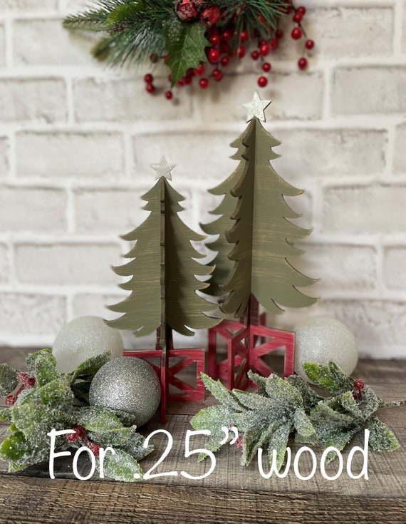 3D Christmas Trees farmhouse 1/4 Farmhouse Christmas - Etsy