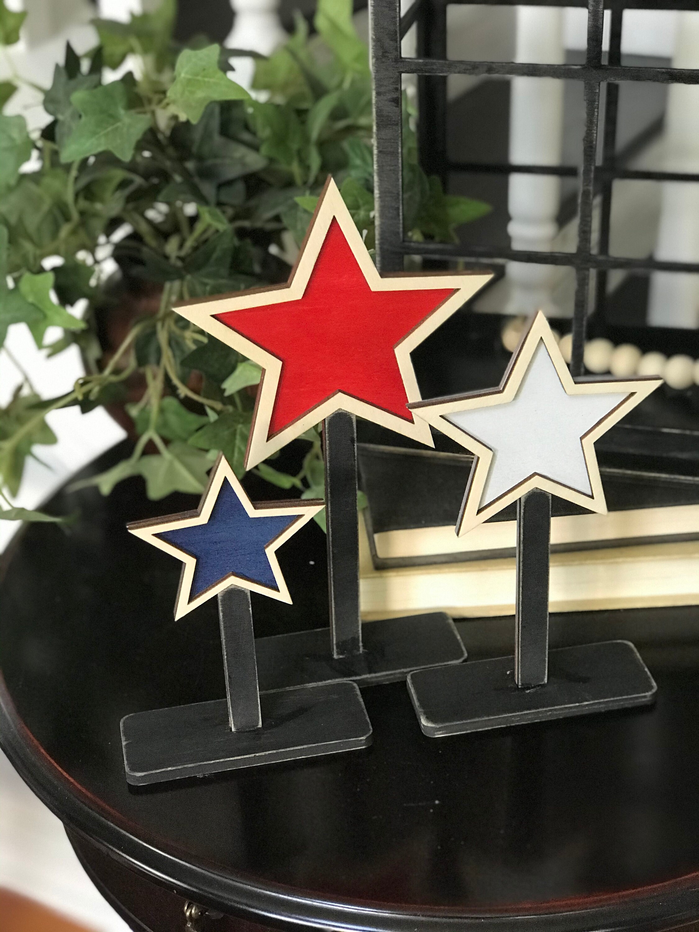 USA Star Shelf Sitters, Memorial Day, Patriotic Stars and Strips, July ...
