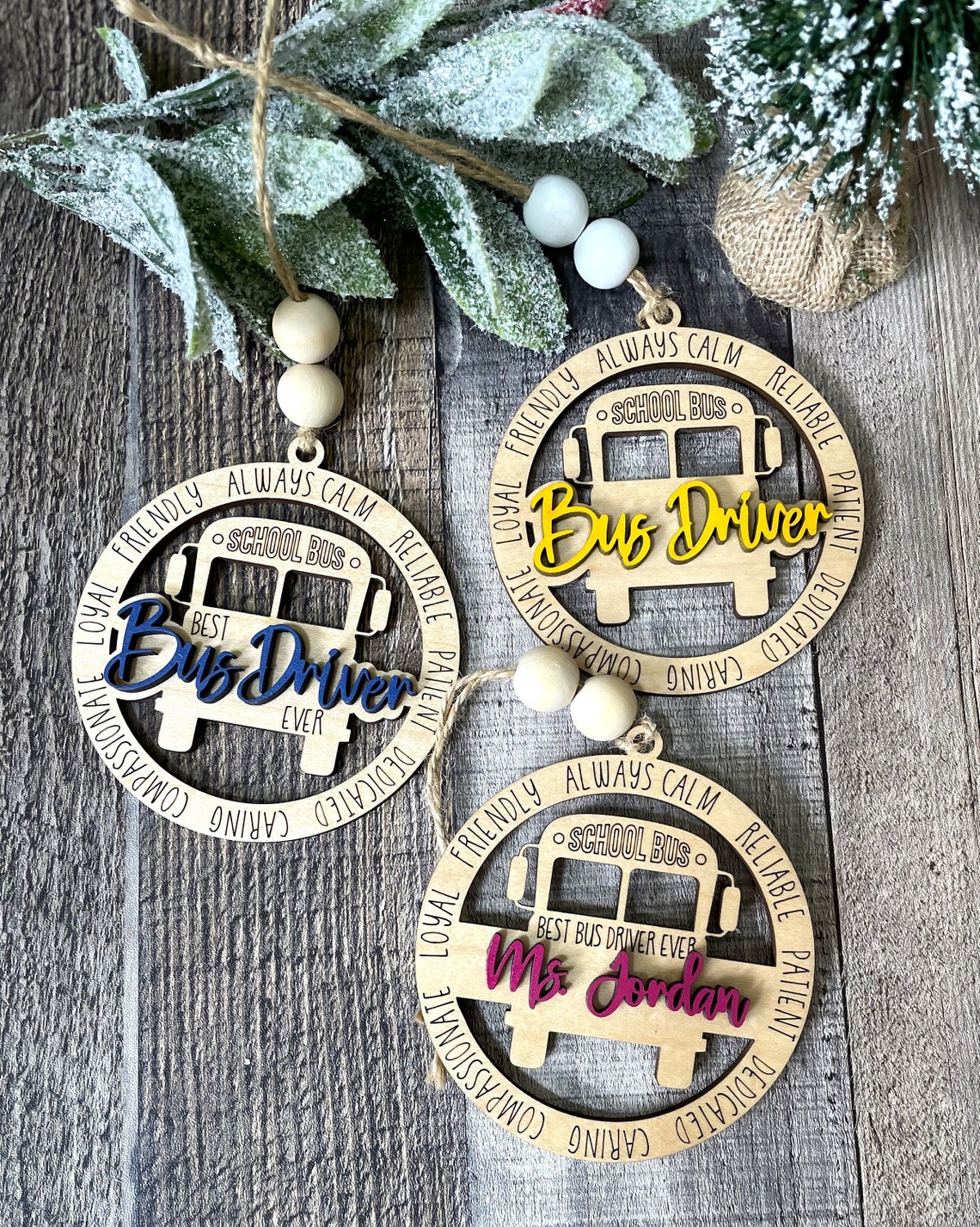 Bus Driver Ornament SVG Best Bus Driver Ever Ornaments - Etsy