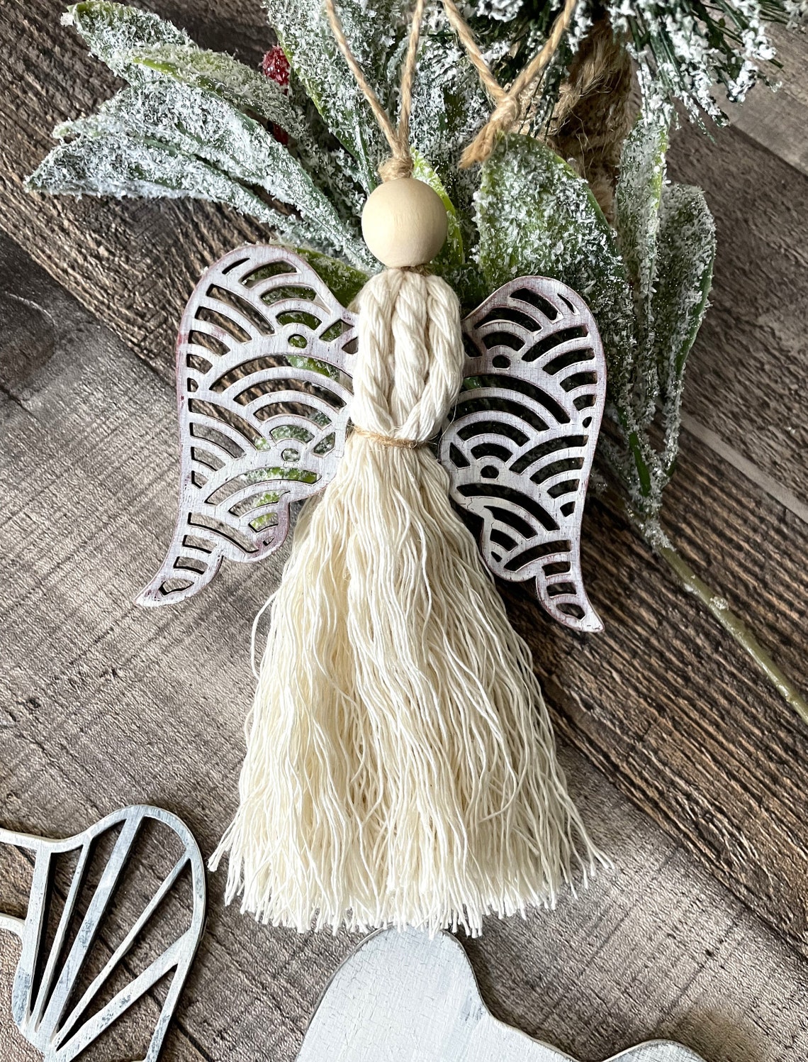 Angel Ornament SVG Angel Wings for Macrame Christmas - Etsy