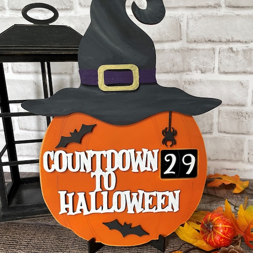 Pumpkin Witches Hat Countdown Calendar Perpetual Countdown - Etsy