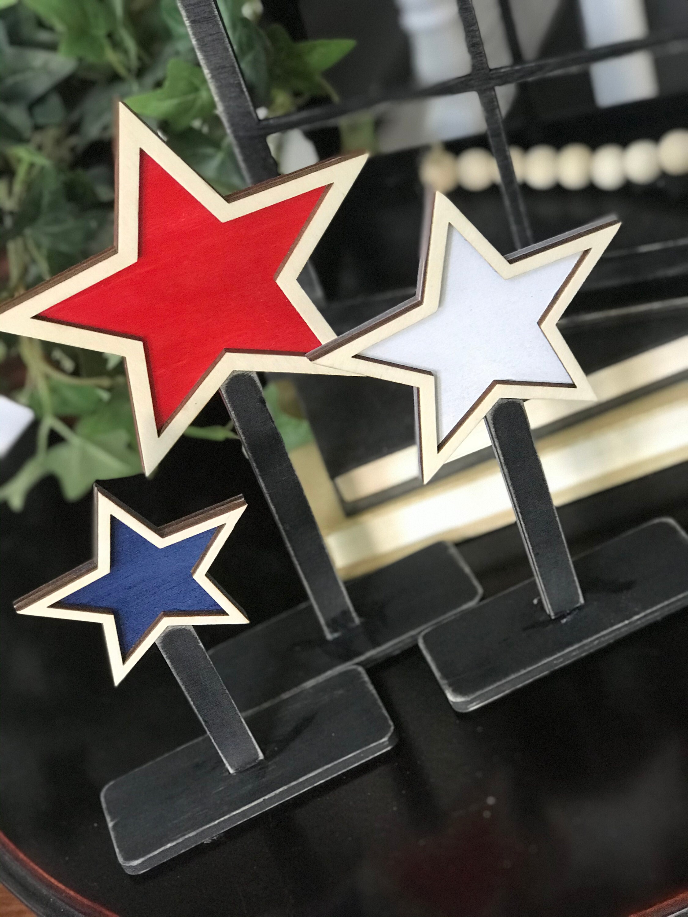 USA Star Shelf Sitters, Memorial Day, Patriotic Stars and Strips, July ...