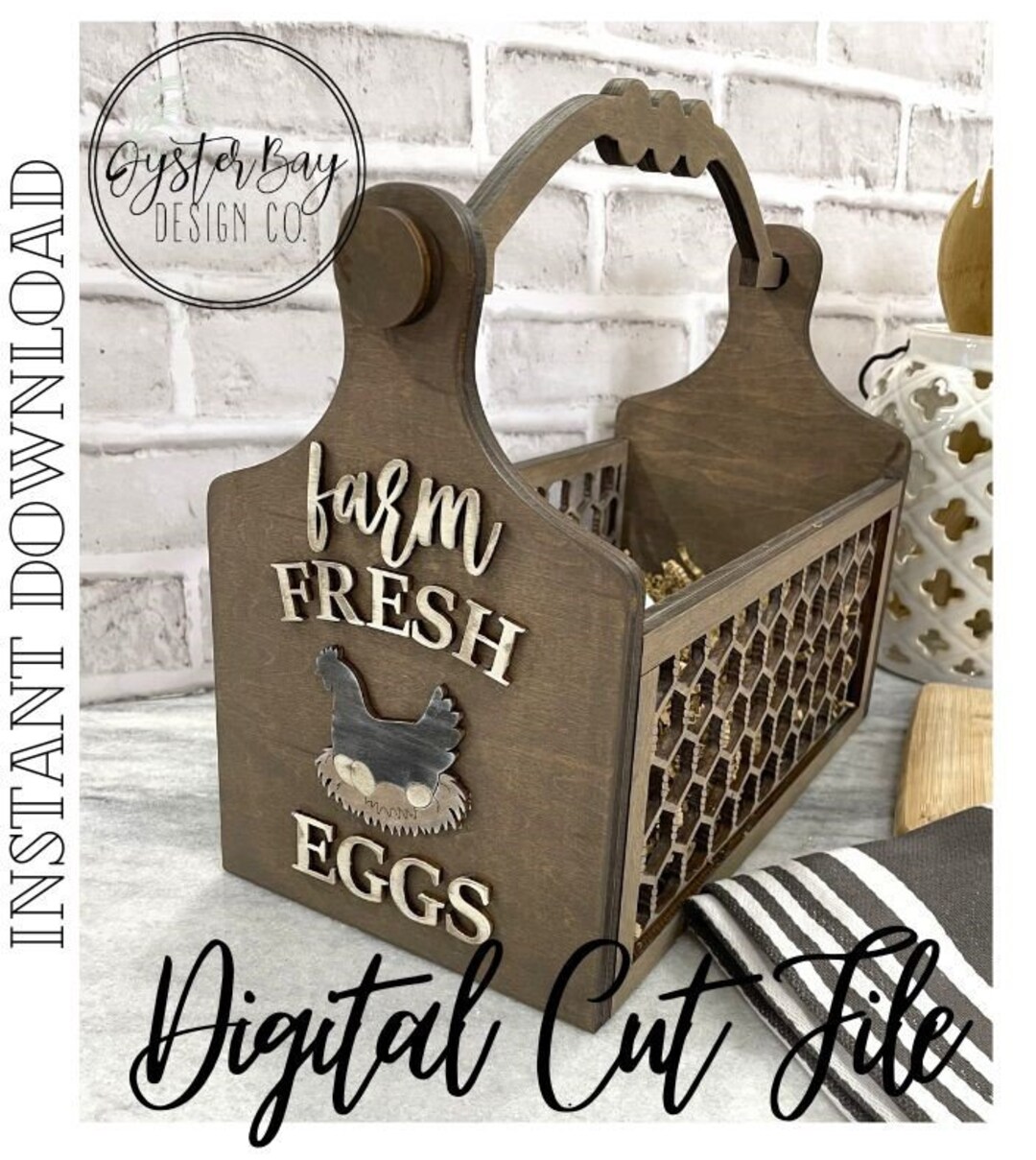 Chicken Wire Basket - Farm Fresh Eggs, Rustic Farmhouse Basket, Kitchen ...