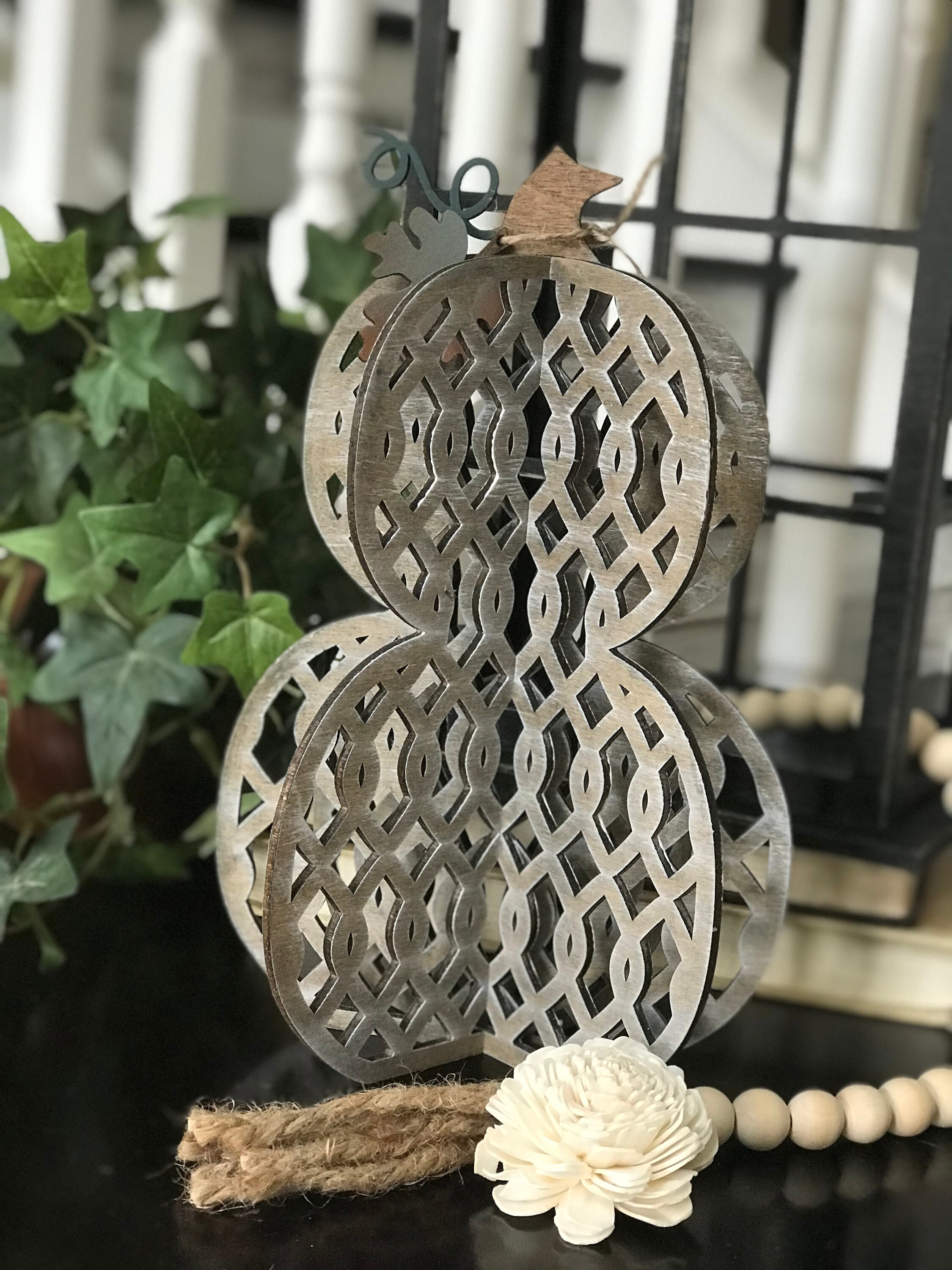 3D Stacked Pumpkin Trellis Design Fall Décor Rustic Fall - Etsy