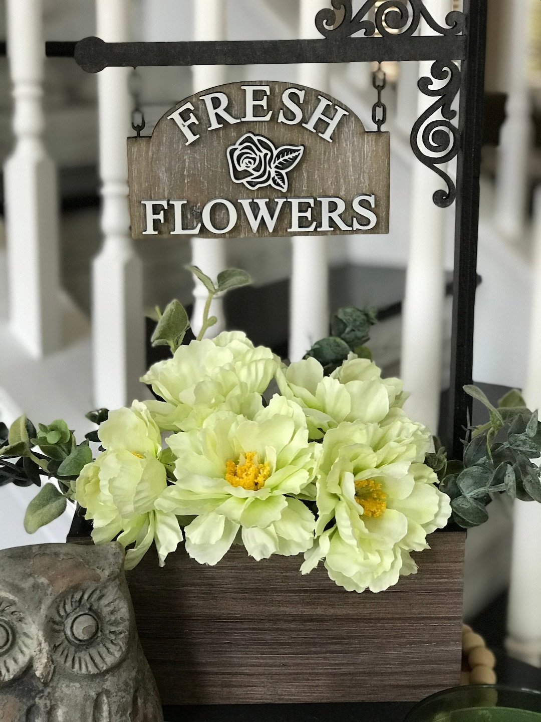 Rustic Farmhouse Planter, Floral Holder, Entry Way Décor Digital File ...