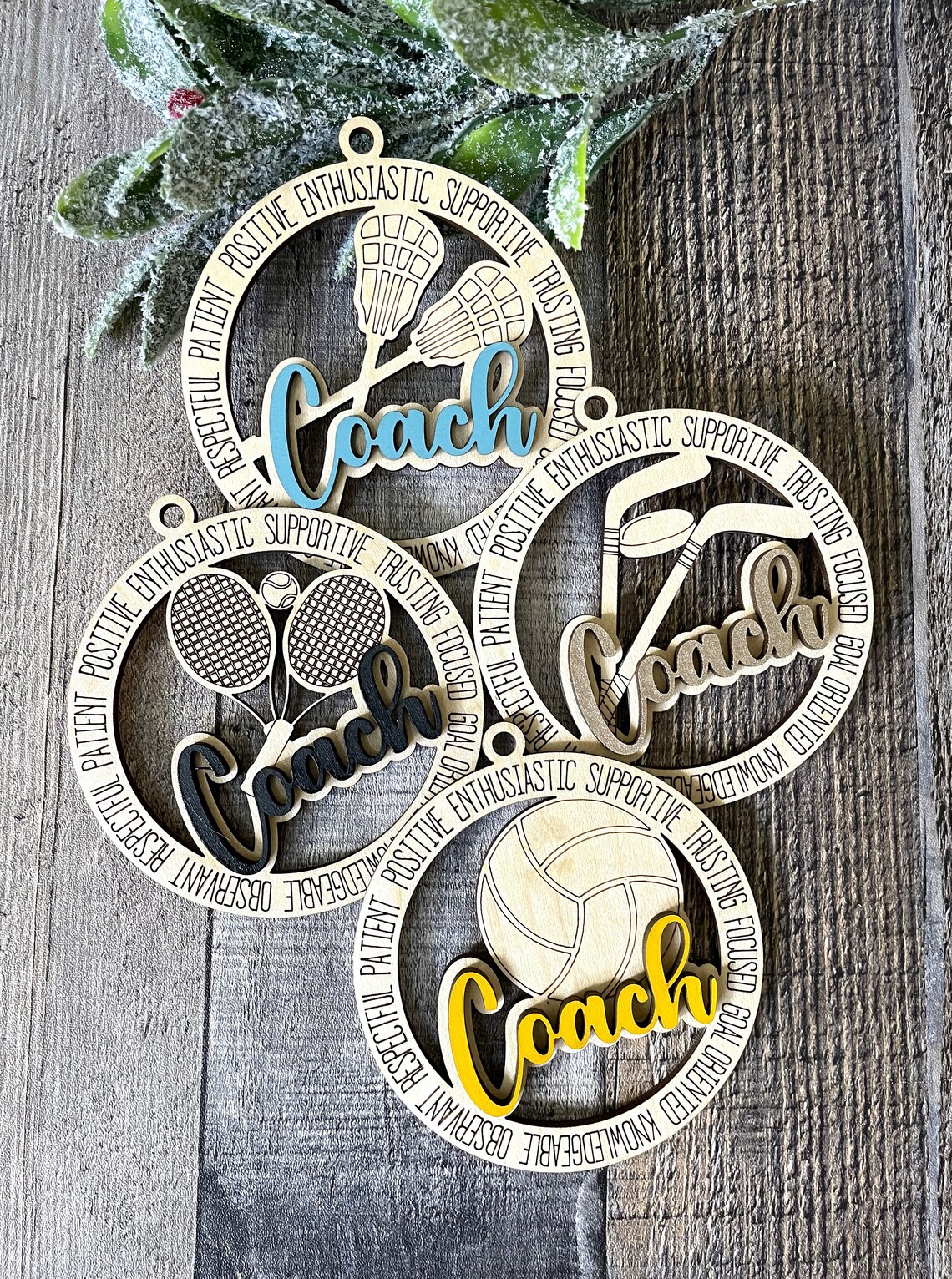 Coach Ornament Set 2 SVG, 4 Designs Included, Christmas Ornaments ...