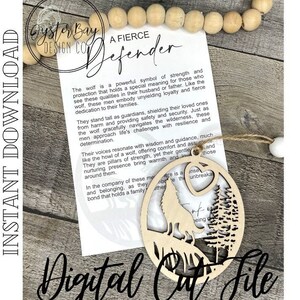 A Fierce Defender - Wolf Story Ornament, Family Defender, Father's Day ...