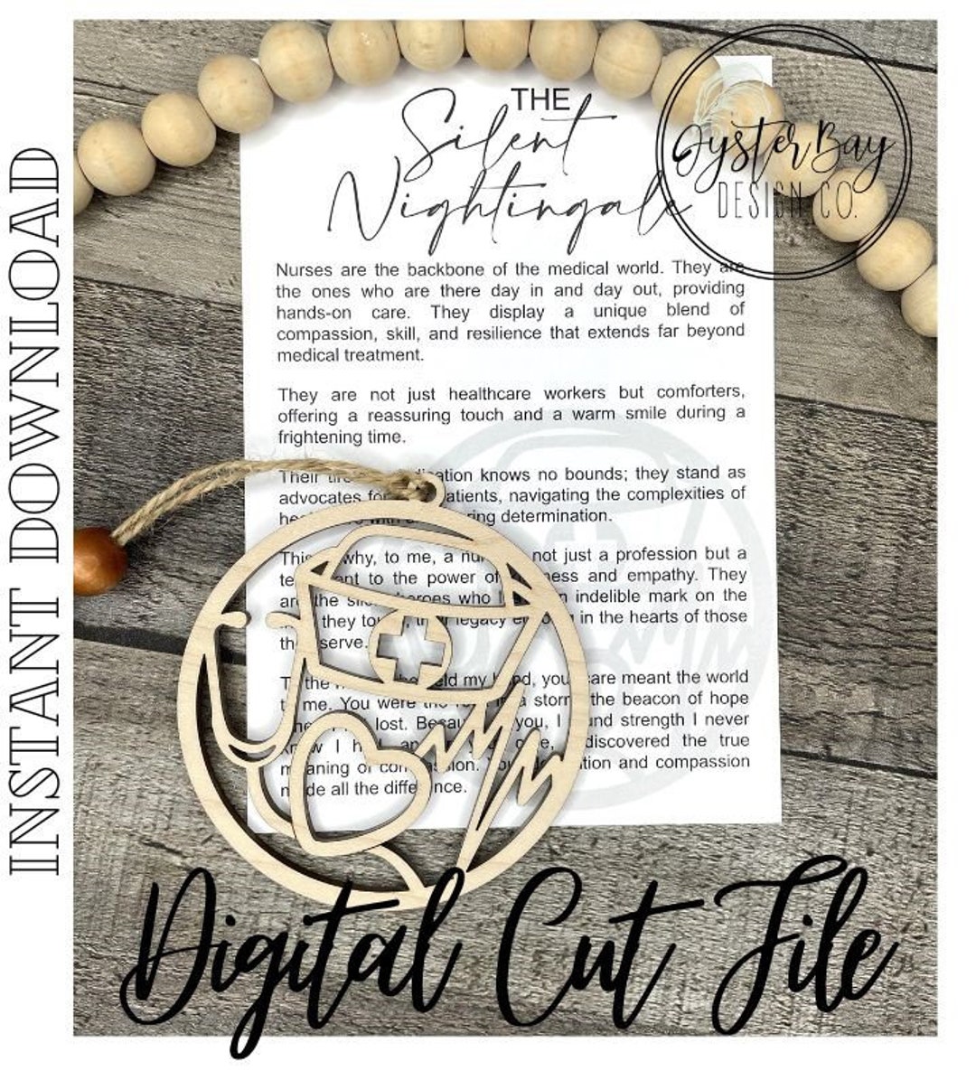 The Silent Nightingale Nurse Ornament, Nurse Gift, Car Charm, Nurse ...