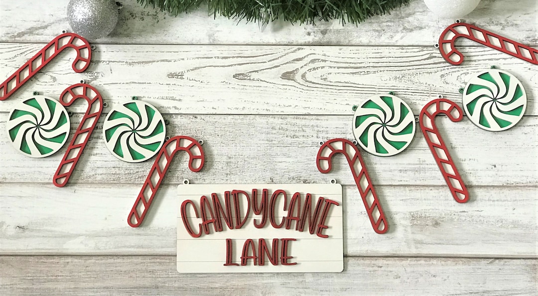Candy Cane Christmas Banner, Mantle Christmas Banner, Christmas Décor ...