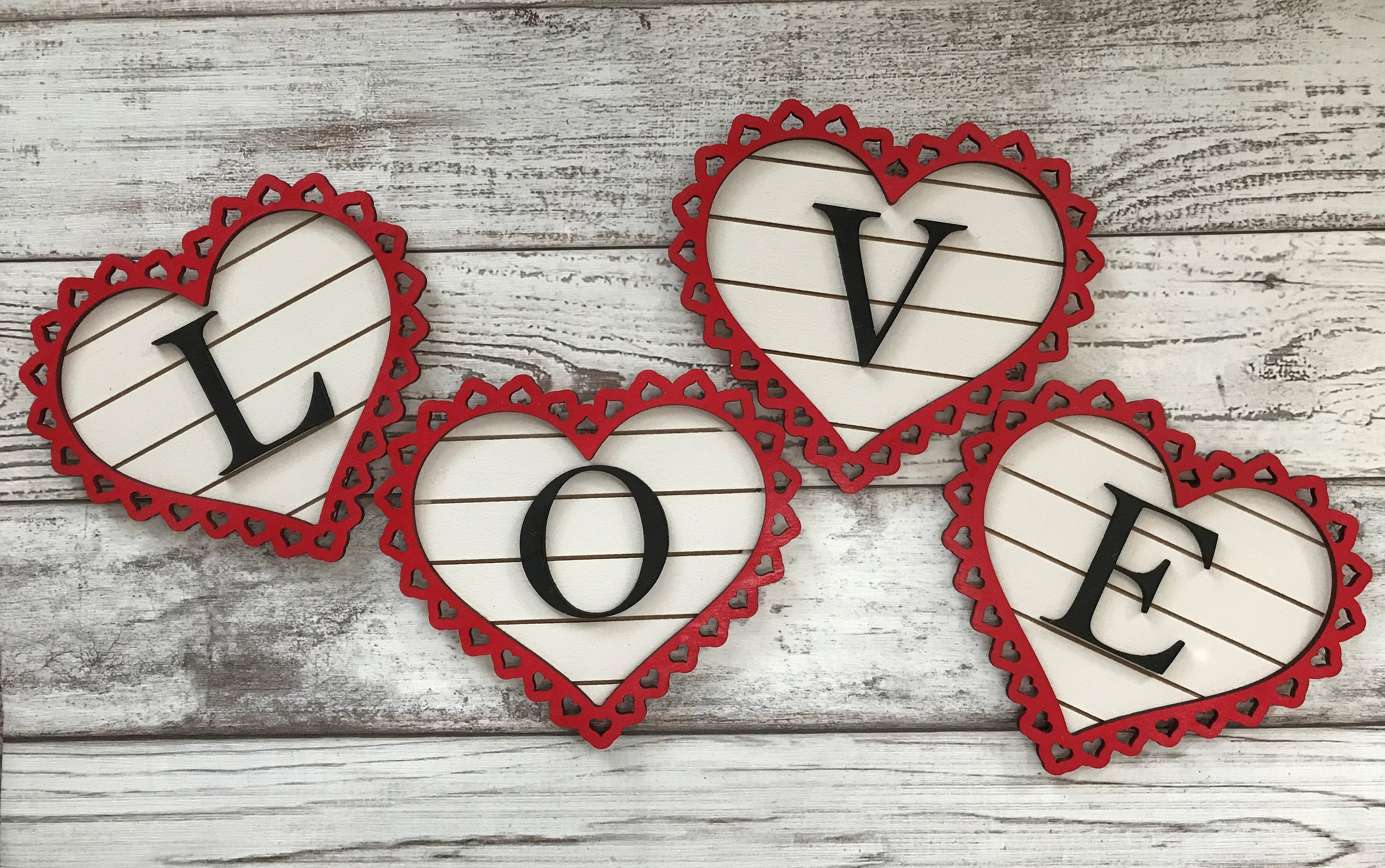 Valentines Day Banner Cut File LOVE Banner Shiplap Heart - Etsy