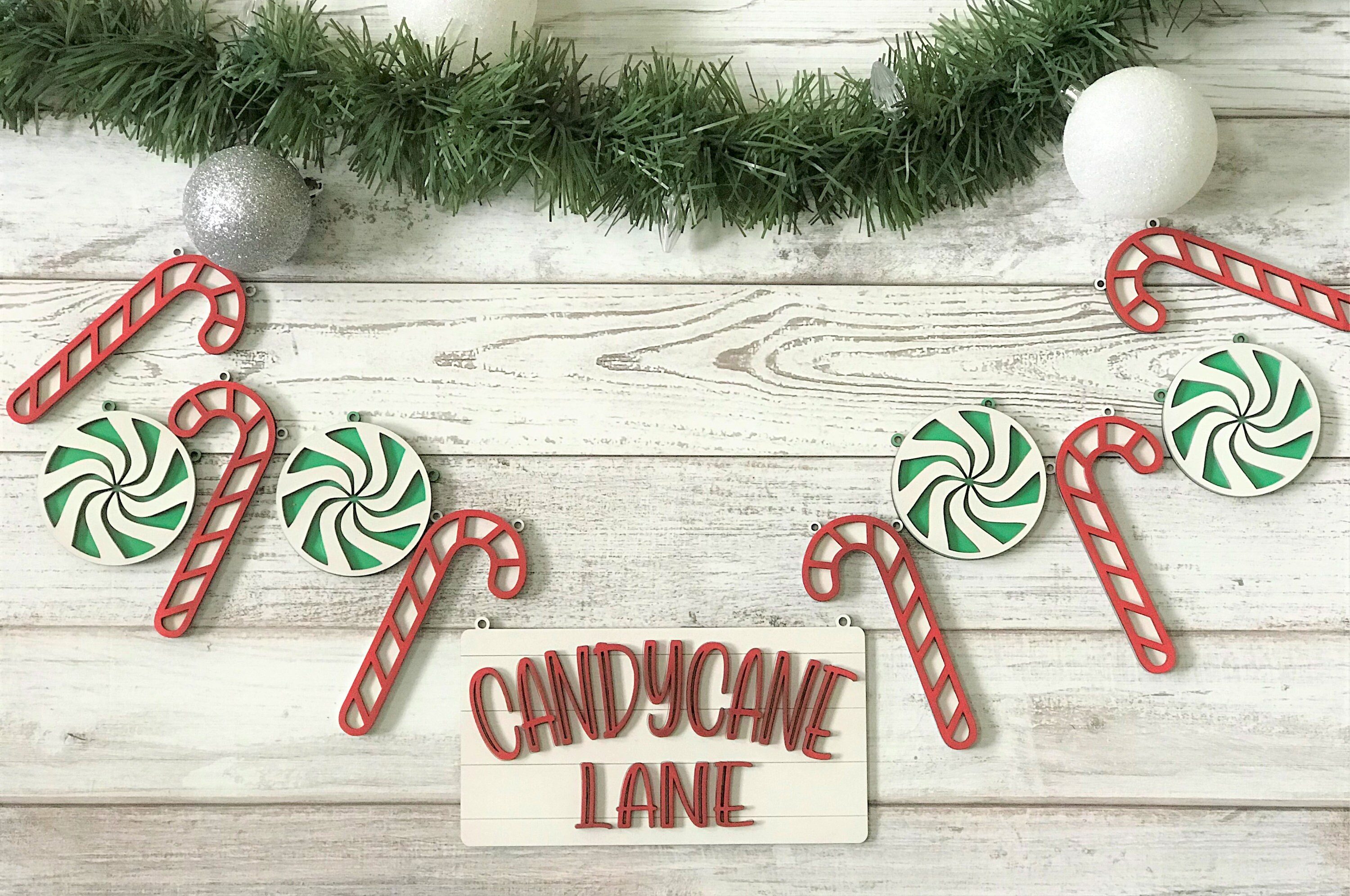 Candy Cane Christmas Banner Mantle Christmas Banner | Etsy