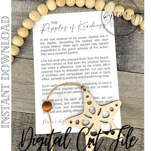 Ripples of Kindness - Starfish Ornament, Starfish Ornament SVG, Car ...