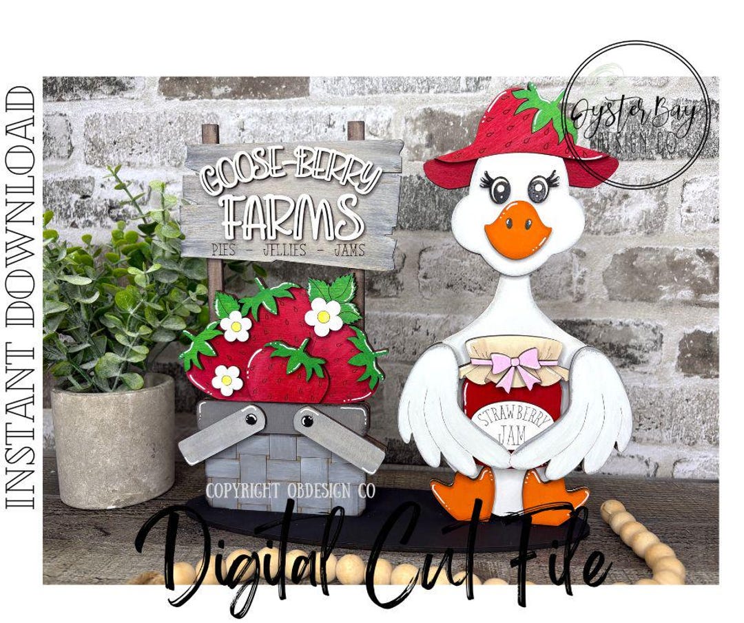 Strawberries Insert for the Goose Interchangeable Shelf Sitter, Goose ...
