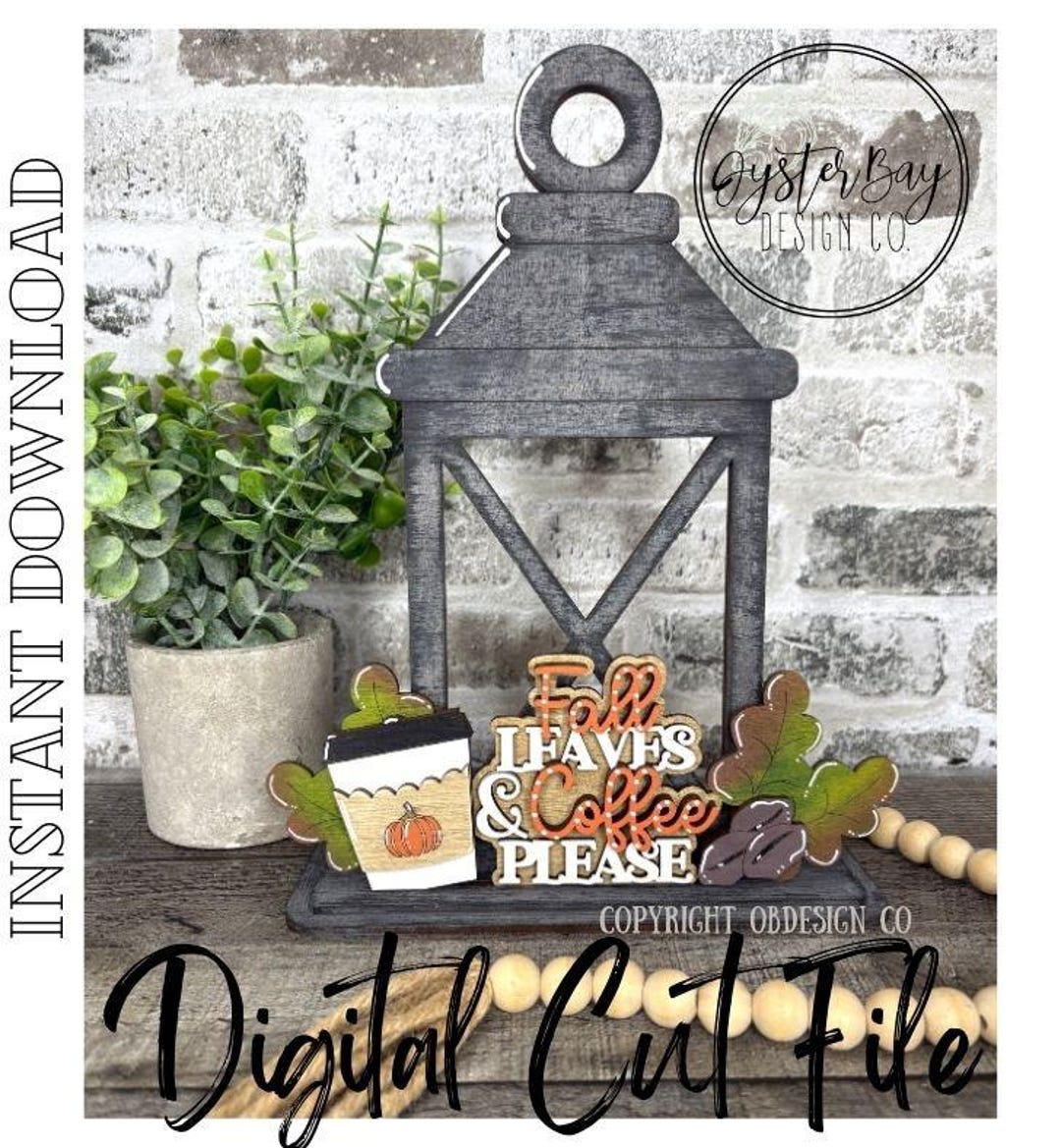 Fall Leaves Lantern Insert SVG: Laser Cut File (digital File Only) - Etsy