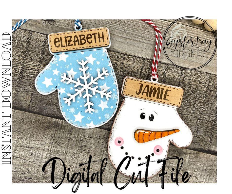 Mitten Ornament SVG, Christmas Ornaments, Mitten Ornament, Winter ...