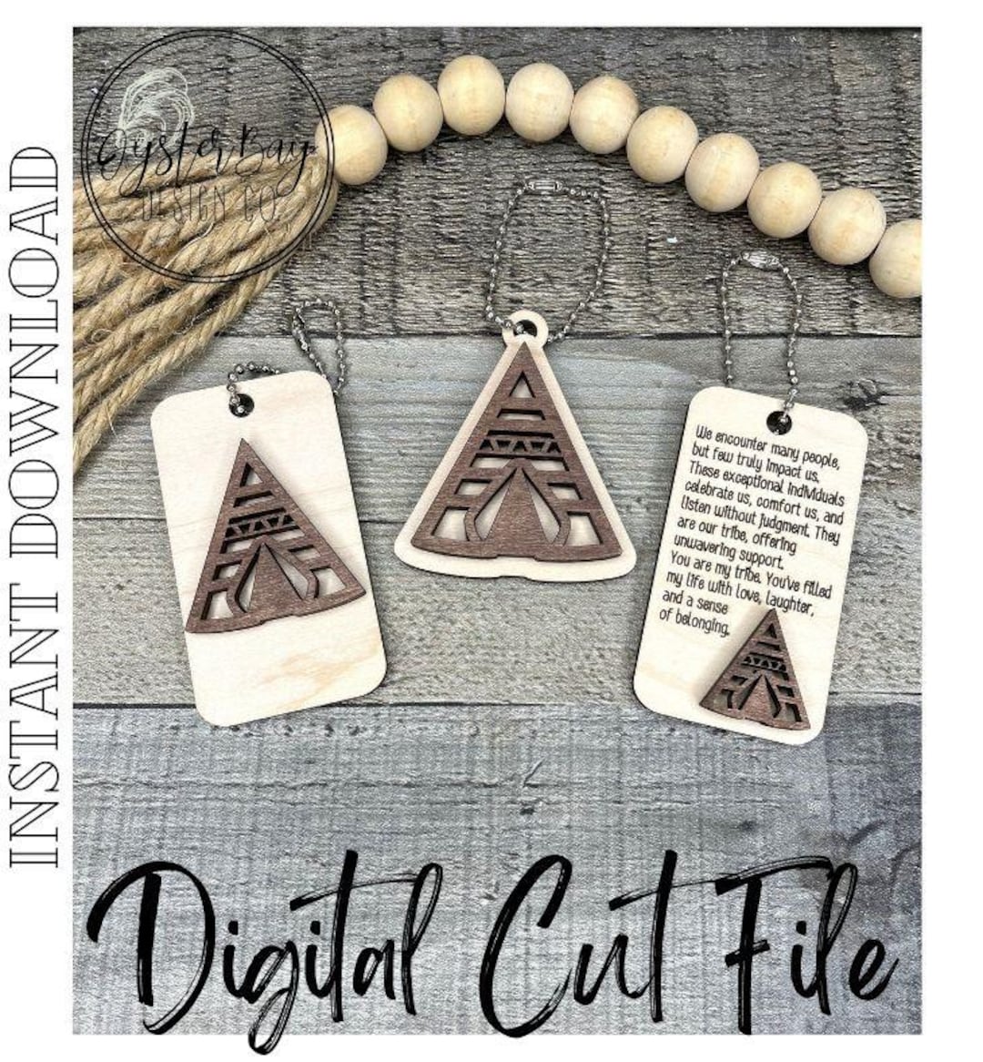 Teepee Tribe Keychain Story SVG, Charm, Tribe Keychain, Friendship Gift ...