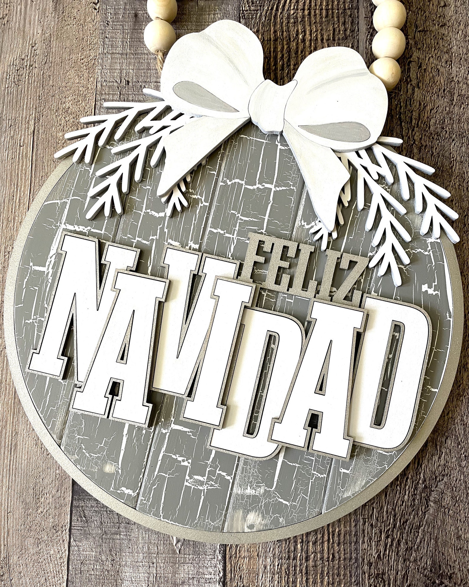 Feliz Navidad Door Hanger SVG – Glowforge Laser Cut File (digital ...