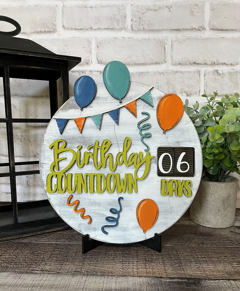 Birthday Countdown Calendar Perpetual Countdown Calendar - Etsy
