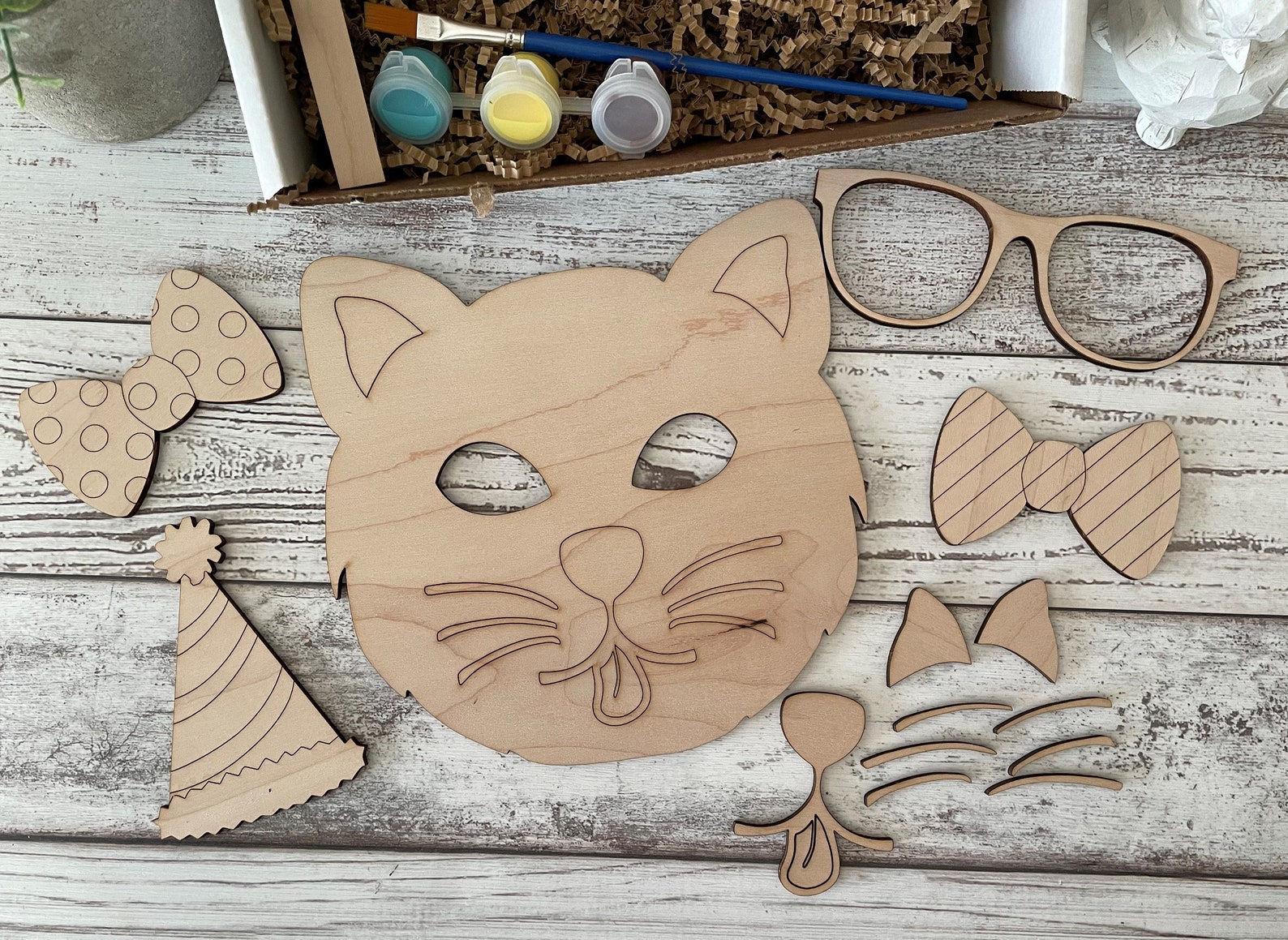 DIY Kids Mask With Accessories Kit 8 Animals Set Kids - Etsy