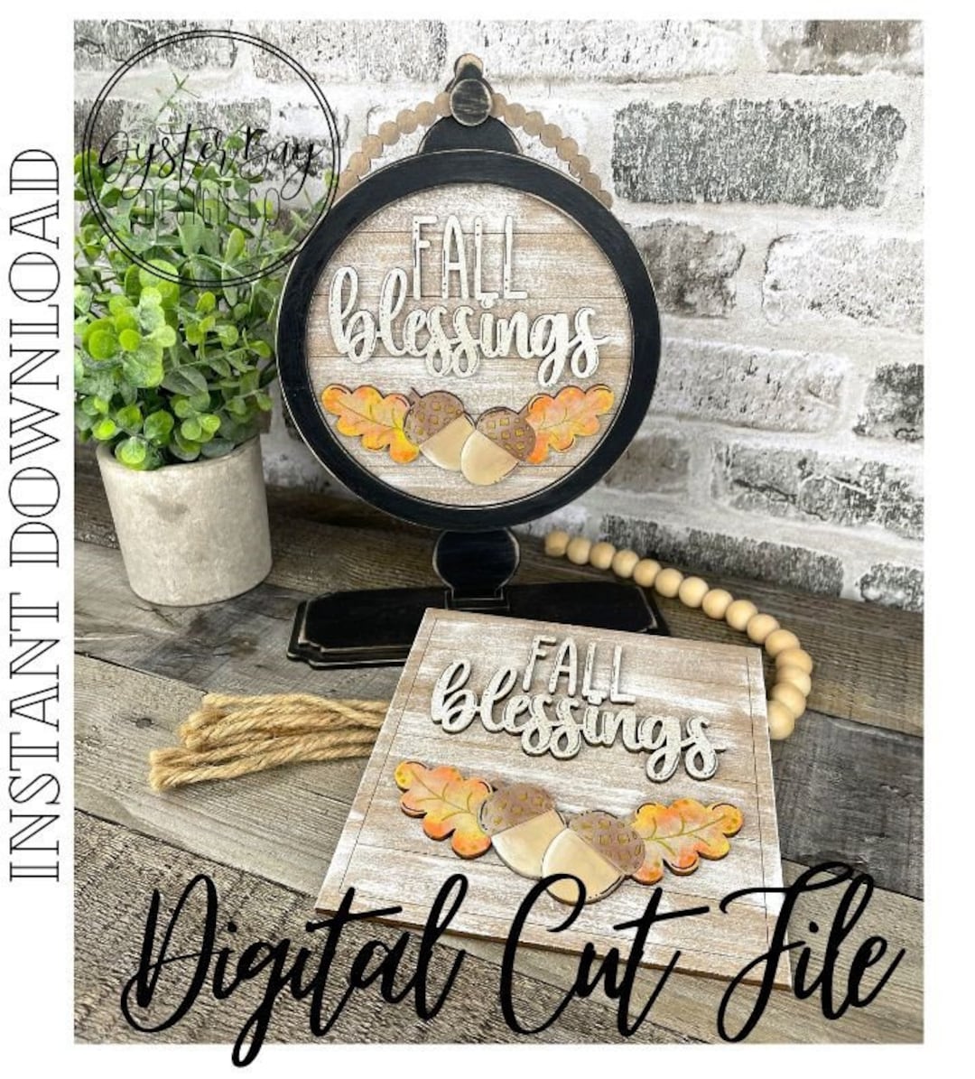 ADD ON Tabletop Farmhouse Drop in Interchangeable Insert, Fall ...