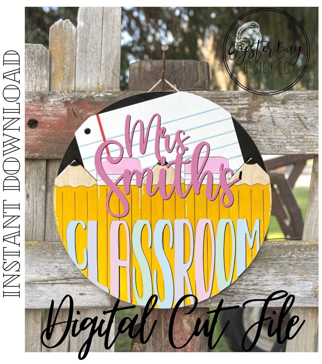 Classroom Door Hanger SVG, Teacher Classroom Decor (digital File Only ...