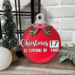 Mini Christmas Ornament Countdown Calendar, Perpetual Countdown ...
