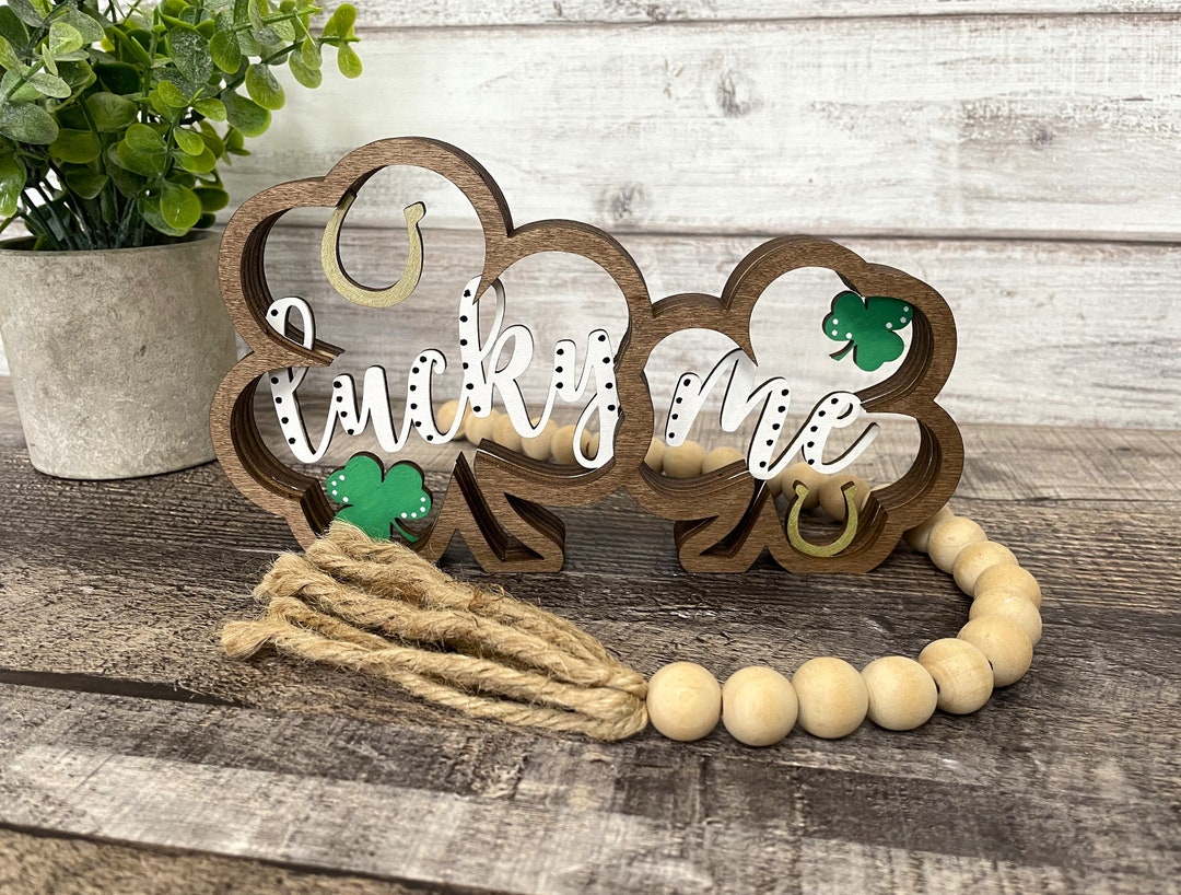 Double Shamrock St. Patrick's Day Shelf Sitter, St. Patrick's Day Shelf ...